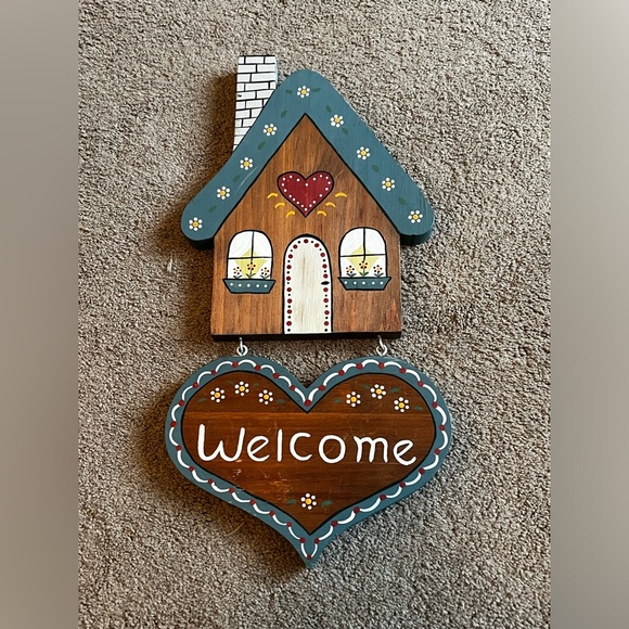 Accents | Cottagecore Wooden Welcome Wall Decor Sign | Poshmark